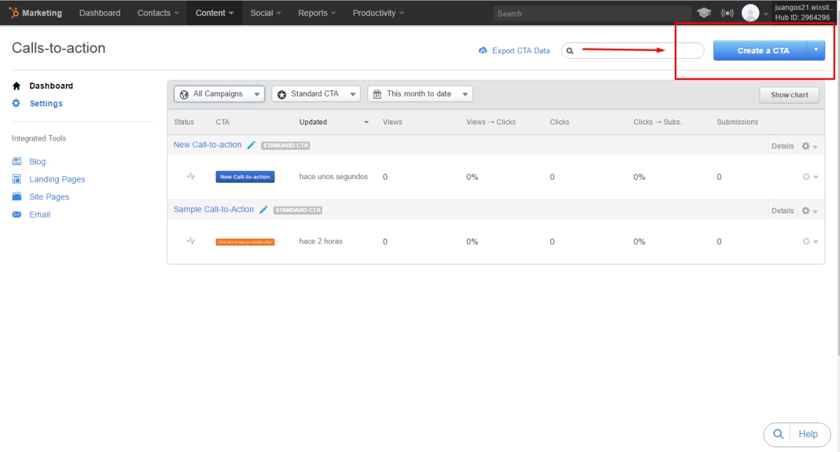 ¿Cómo funcionan los CTA de HubSpot? - Postedin SEO Marketing