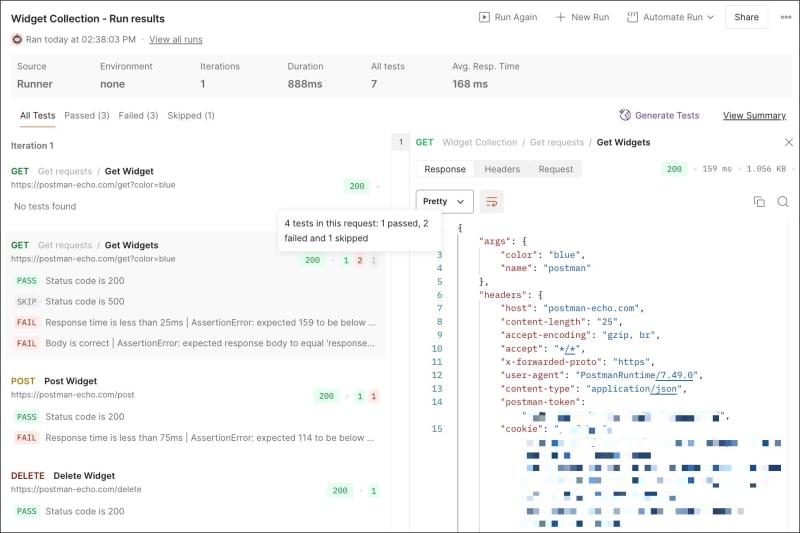 Test your API using the Collection Runner | Postman Docs