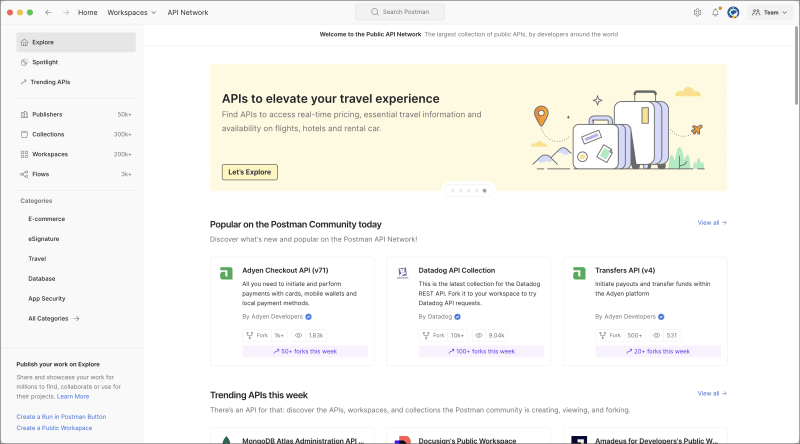 Discover public APIs on the Postman API Network | Postman Docs