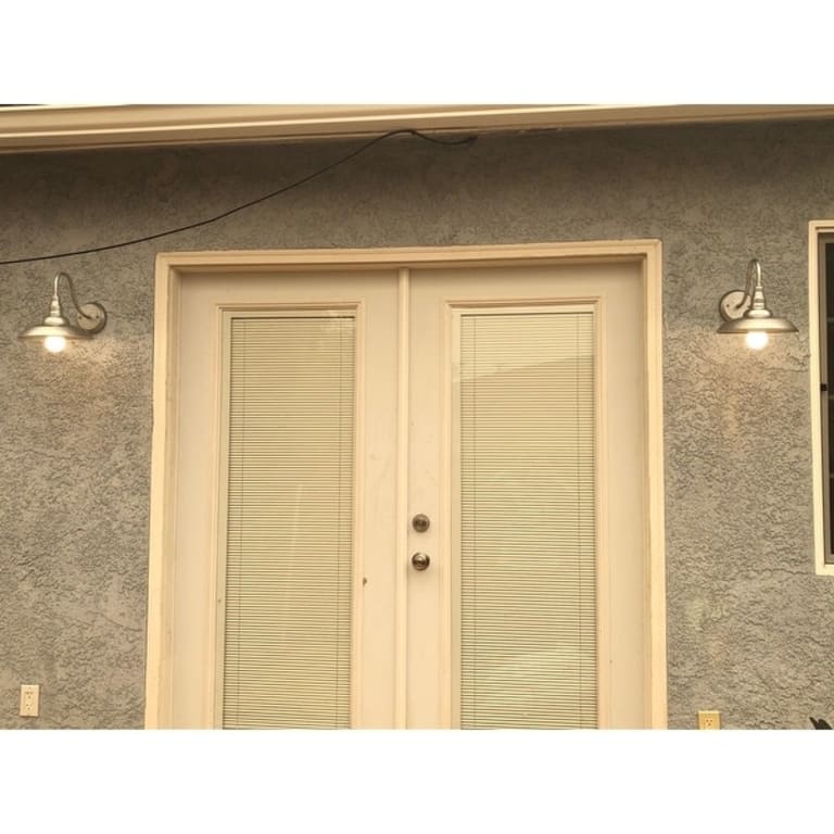 Rustic Barn Light, Farmhouse Wall Light, Dome Shade Light in Galvanized ...