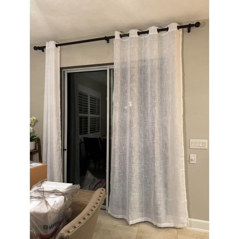 Home & Linens London Faux Linen Textured Sheer Privacy Sun Light ...