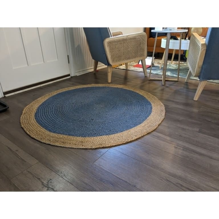 SAFAVIEH Handmade Natural Fiber Charlyne Bordered Round Jute Rug - Bed ...