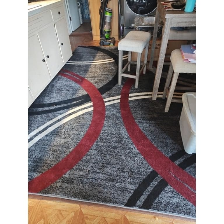 World Rug Gallery Contemporary Abstract Circles Design Area Rug - On ...