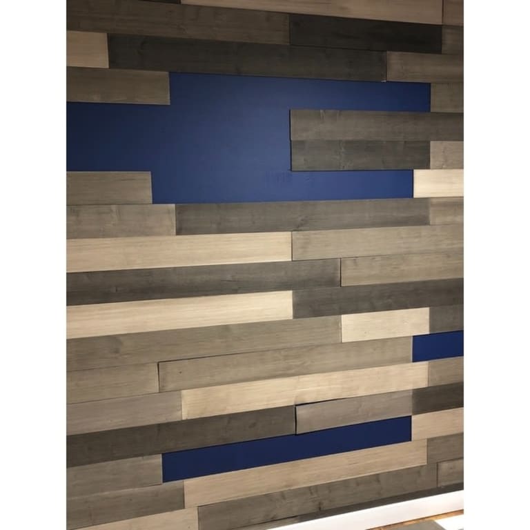 3D Reclaimed Rectangular DIY Peel and Stick Mixed Grey Wood Panels ...