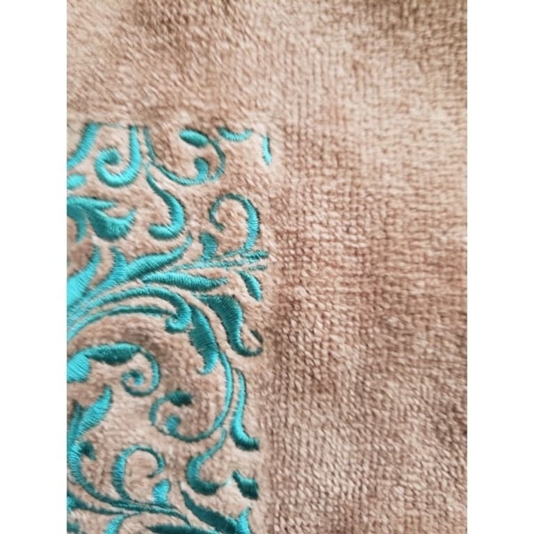 Paseo Road by Hiend Accents Wyatt Embroidered Turquoise Scroll Pattern ...