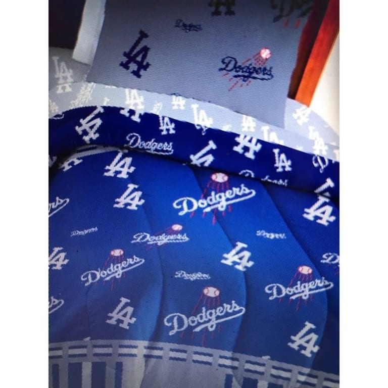 MLB Los Angeles Dodgers Rotary 4 Piece Twin Bed in a Bag Set - Bed Bath ...