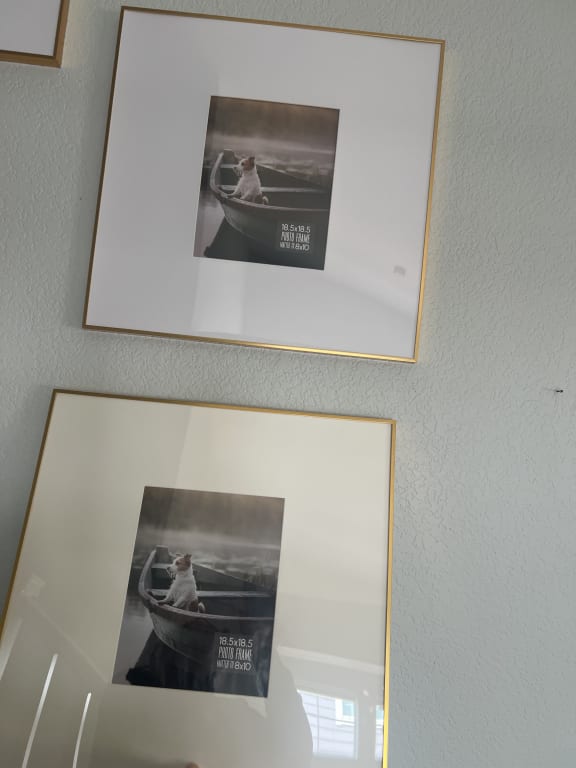 18x18 Matted to 8x10 Frame, Black