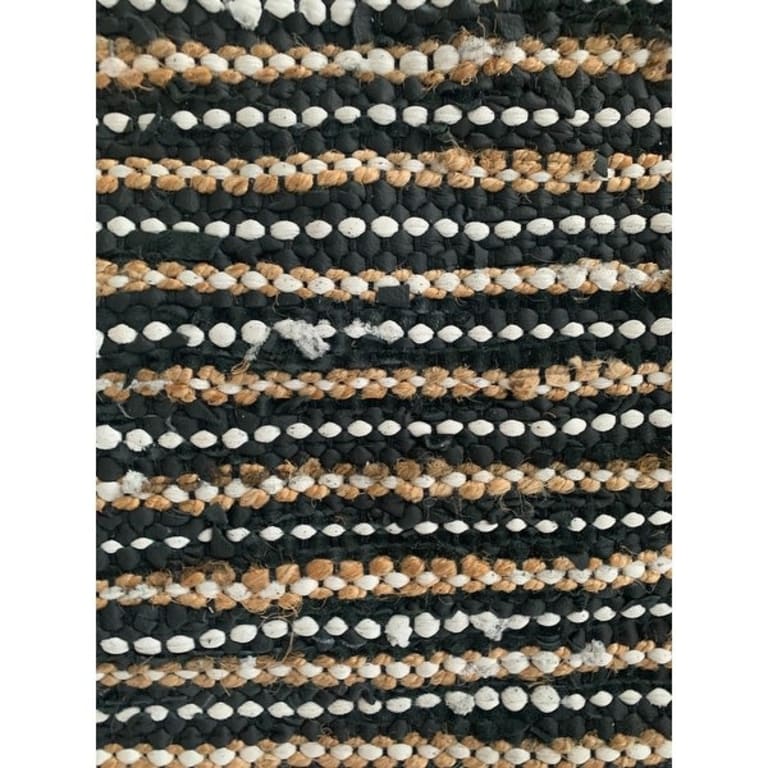 SAFAVIEH Handmade Vintage Boho Leather Zhanna Modern Stripe Leather Rug ...