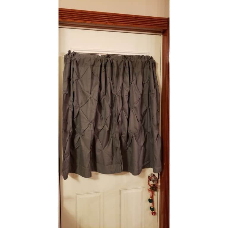 Hudson Pintuck Window Curtain Tier and Valance Set (24"L or 36"L) Grey ...