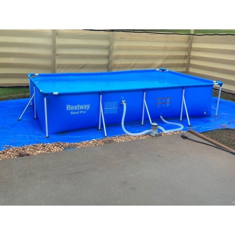 Bestway Steel Pro 13' x 7' x 32" Rectangular Above Ground Outdoor ...