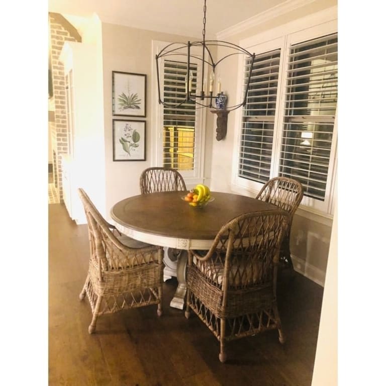 East at Main Curvilinear Rattan Cushioned Dining Chair - 22x23"x39 ...