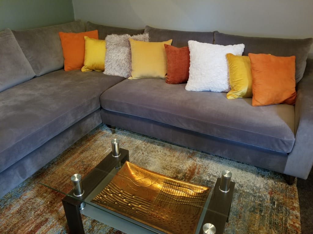 Reese Rust Chenille Throw Pillow, 18"