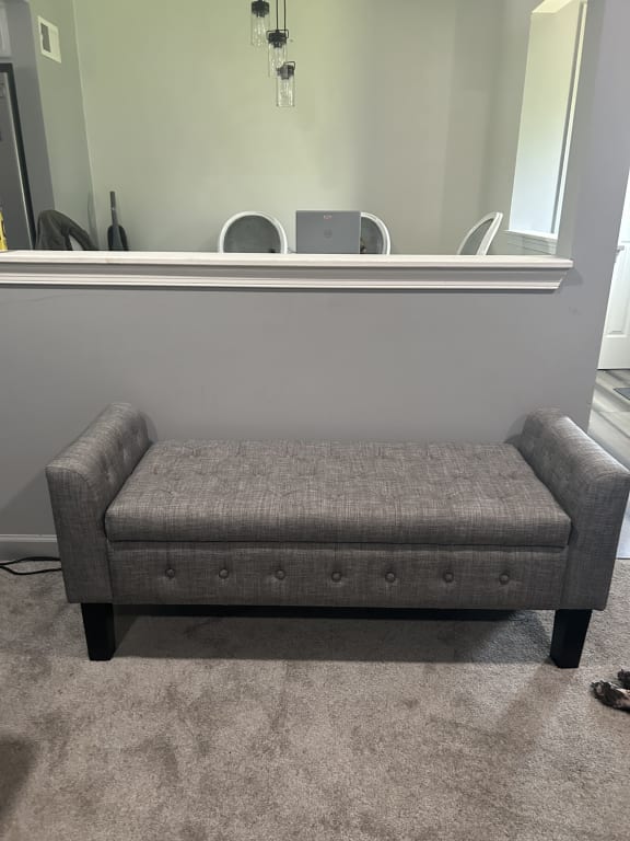 Providence Andy Storage Bench, Grey