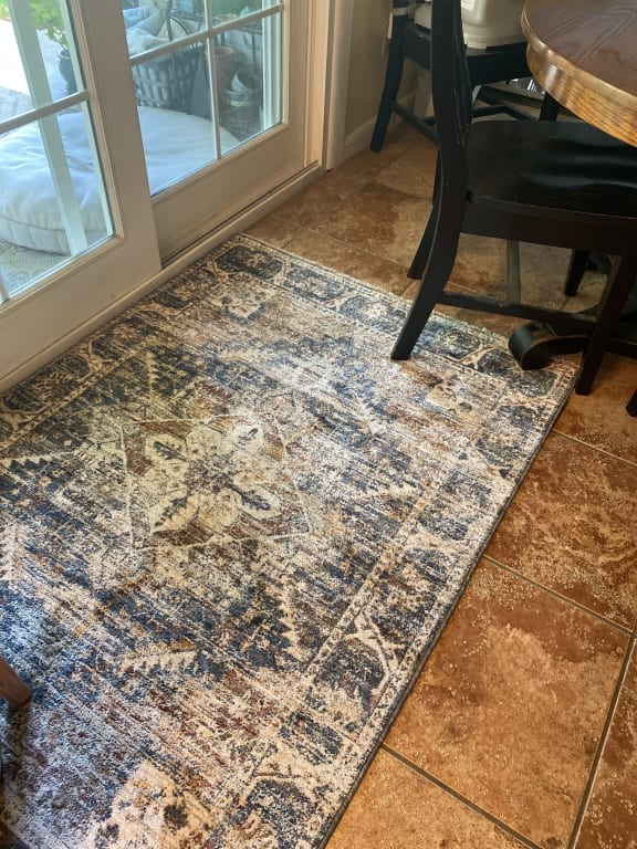 Halton Slate Rust Distressed Look Area Rug 5x8 | At Home