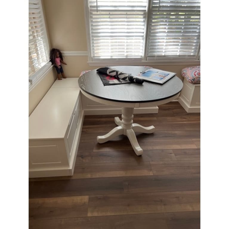 Signature Design by Ashley Nelling Ivory and Brown Wood Dining Table ...