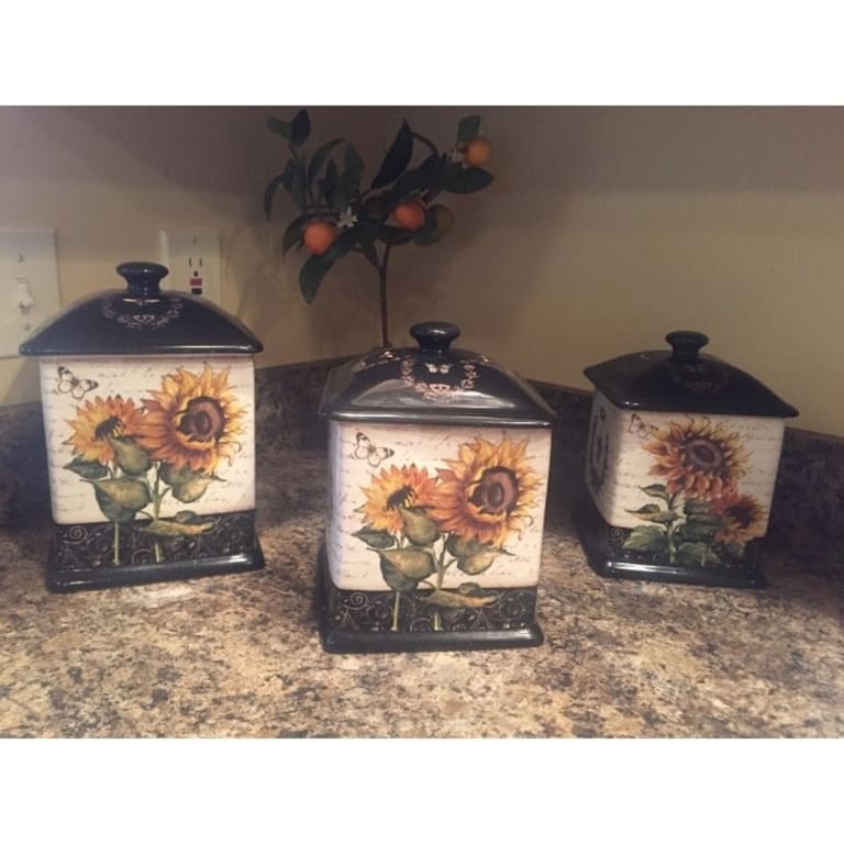 Certified International French Sunflowers 3-piece Canister Set - On ...