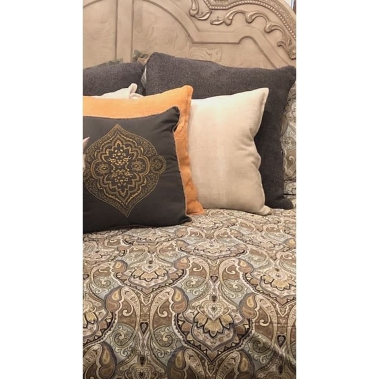 Carson Carrington Tastebol Orange Solid Chenille Feather Down Throw ...