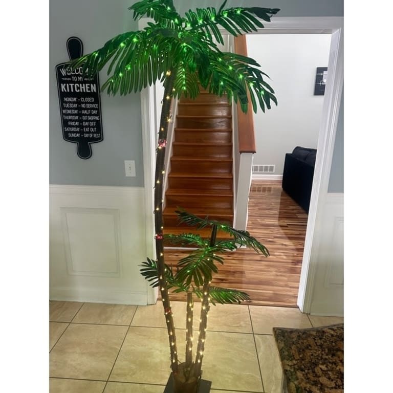Lighted Palm Tree for Outside Patio Yard Party Pool - On Sale - Bed ...
