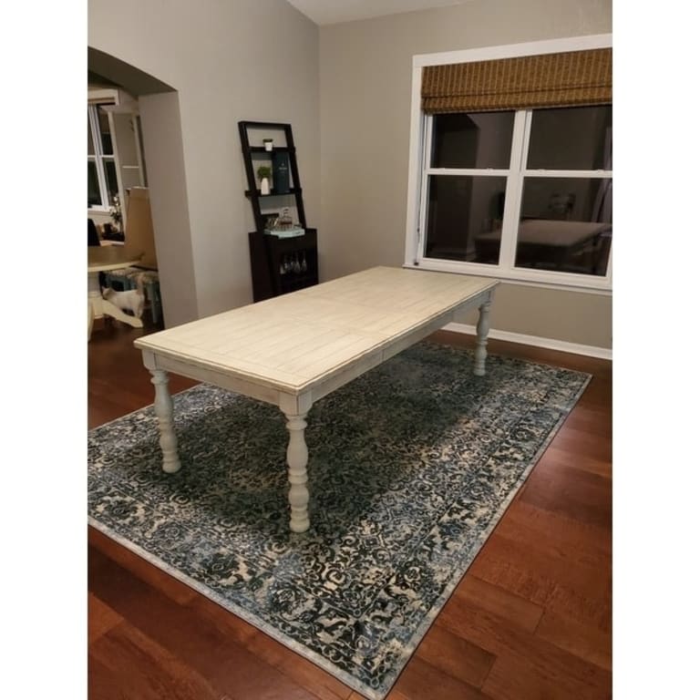 Tullamore Distressed Ornamental Rug, Ice Blue/Charcoal, Accent Rug ...