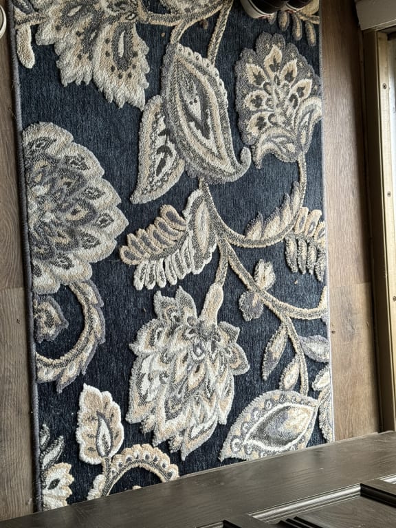 Arrington Navy Floral High-Low Washable Accent Rug 2x4 | At Home