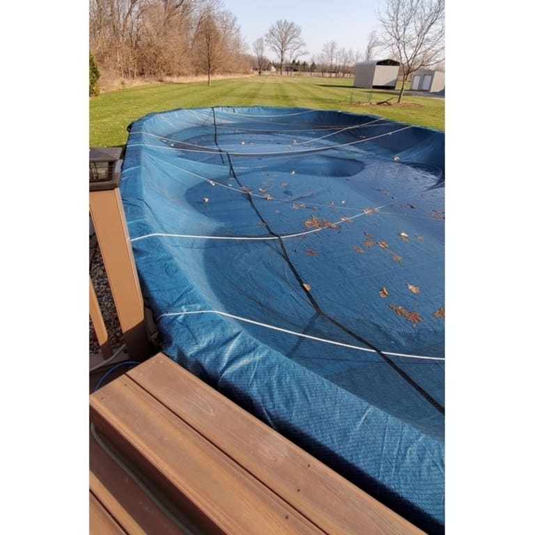 Robelle Premium Mesh XL Winter Cover for Oval Above-Ground Pools - On ... Robelle Premium Mesh XL Winter Cover for Oval Above-Ground Pools - On ...