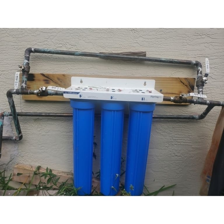 iSpring 3 Stage 20'' Whole House Water Filter System with 3/4'' NPT ...