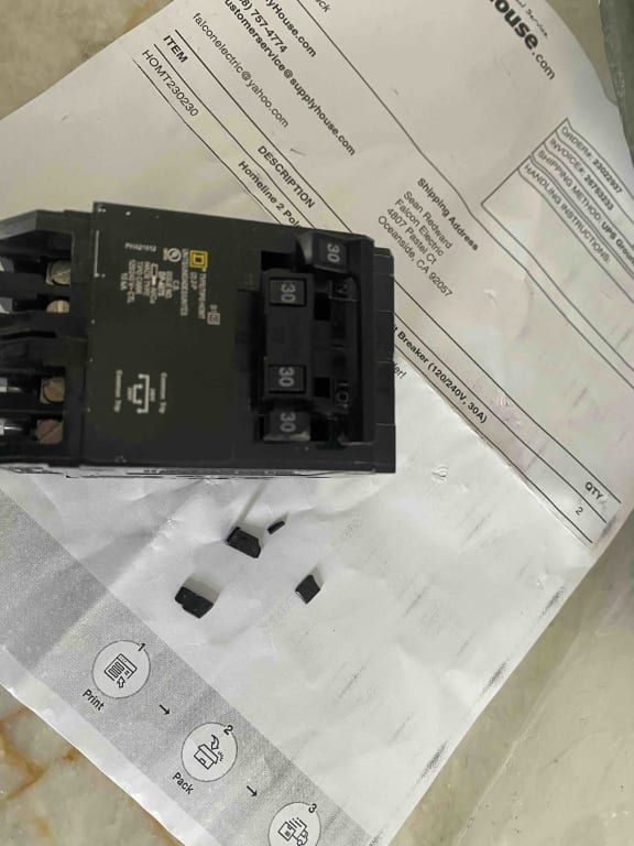 HOMT230230 - Square D HOMT230230 - Homeline 2 Pole Miniature Tandem ...