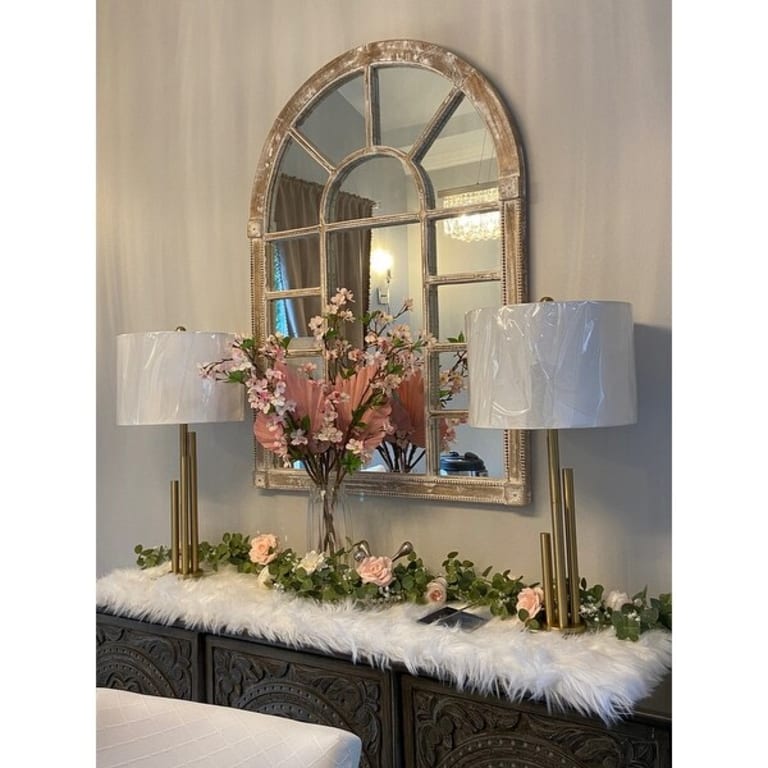 SAFAVIEH Lighting 32-inch Hopper LED Table Lamp (Set of 2) - 16"x16"x32 ...