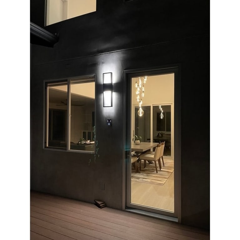 Archetype Black Modern Low-profile Indoor and Outdoor LED Wall Light ...