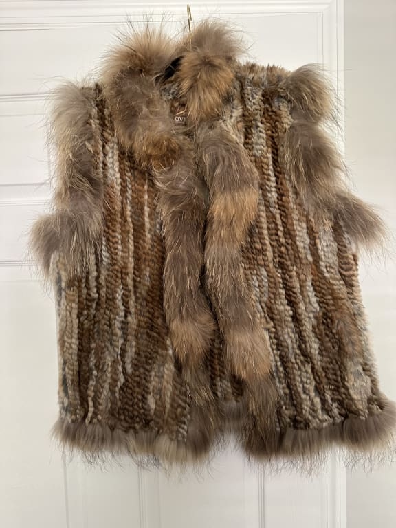 Laurel Knitted Rabbit Fur Vest | Overland