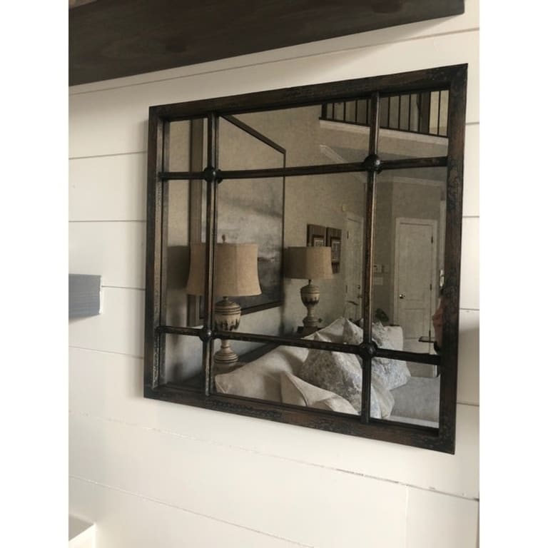 Uttermost Saragano Slate Blue Square Mirrors (Set of 2) - 19x19x1 - Bed ...