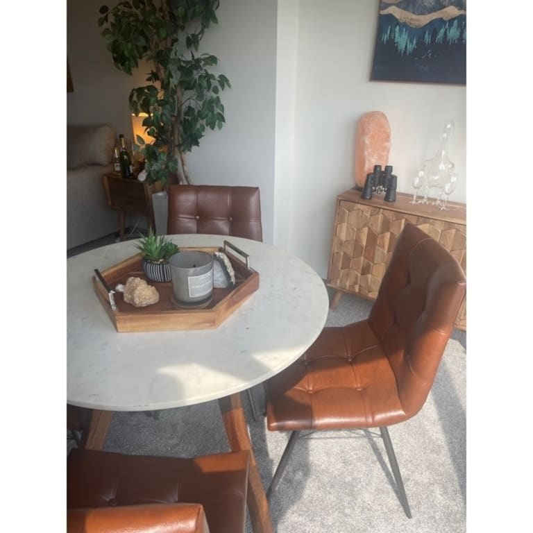 Pineview Contemporary Tufted Dining Chairs with Toothpick Legs (Set of ...