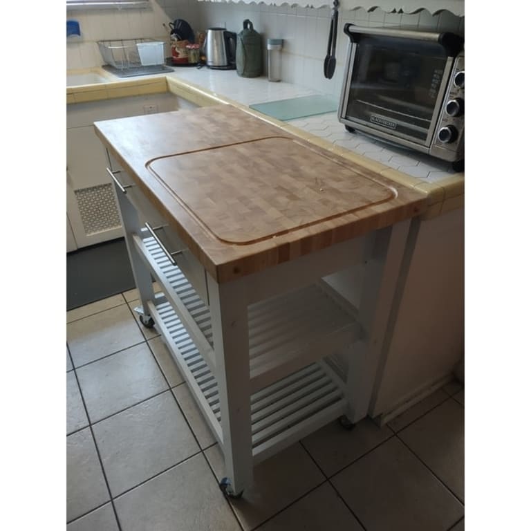 Chris & Chris Pro Chef Work Station Natural All Wood - Bed Bath ...