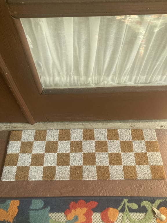 Honeybloom Boutique Checkered Doormat, 10x30 | At Home