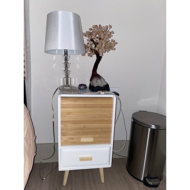 Baxton Studio Nansen Mid-Century Modern Two-Tone White and Oak Brown ...