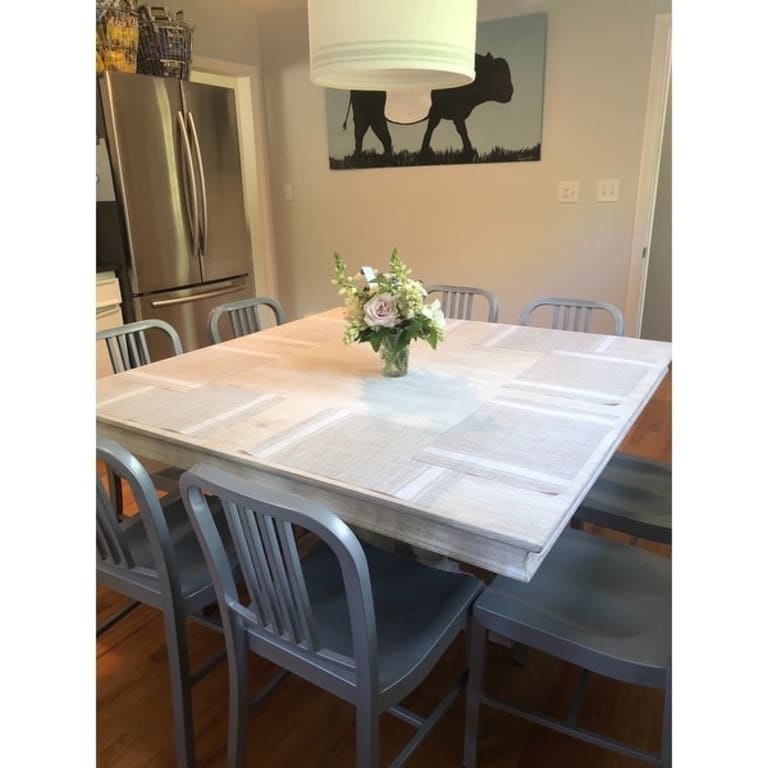 Norman Solid Wood 54-inch Square Dining Table by Kosas Home - Bed Bath ...