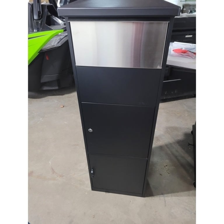 MPB-600 Black Parcel Box with Package Compartment - Bed Bath & Beyond ...