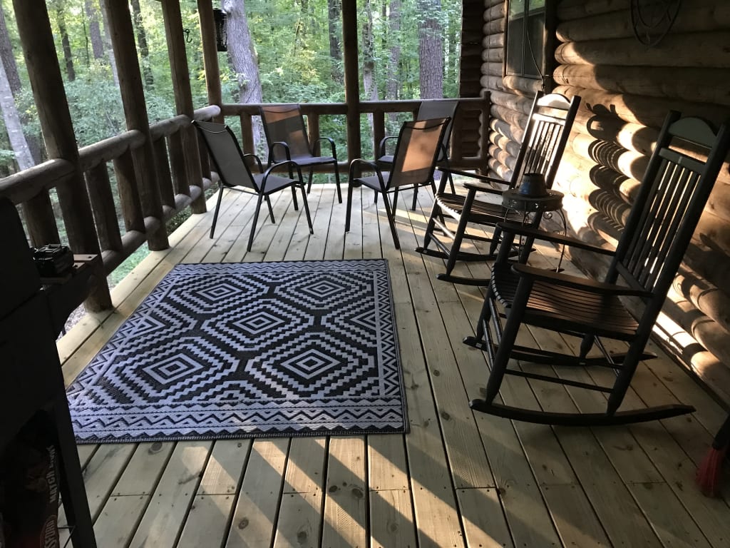 Black Diamond Design Plastic Outdoor Area Rug, 5x7 | At Home