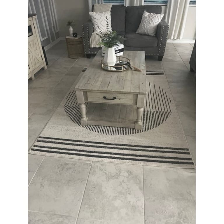 Livabliss Joel Mod Black/Ivory Ombre Geometric Striped Area Rug - On ...