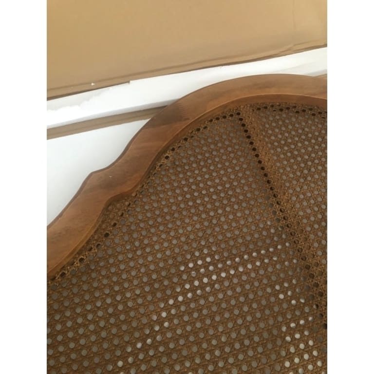 Hazel Ash Walnut Wood and Synthetic Rattan Arched Headboard - On Sale ...