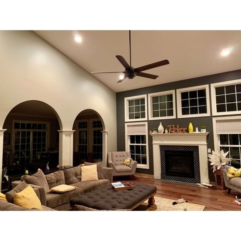 Progress Lighting Ellwood 68" 5 Blade Ceiling Fan with Carved Wood Fan ...