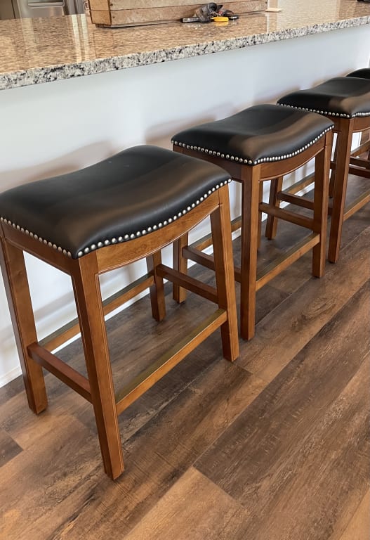 Providence Rylan Backless Counter Stool, Walnut