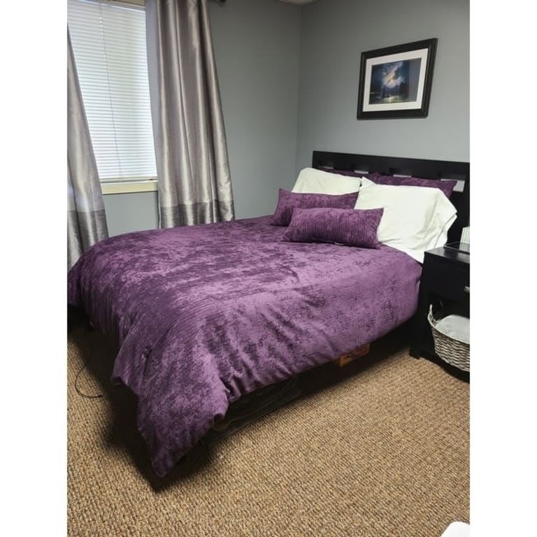 Draper Plum Soft Chenille-Like Fabric 6-Piece Duvet Cover Set - On Sale ...