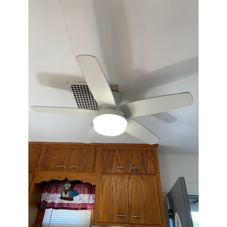 Hunter 48" Avia Low Profile Ceiling Fan w/ LED Light, Handheld Remote ...