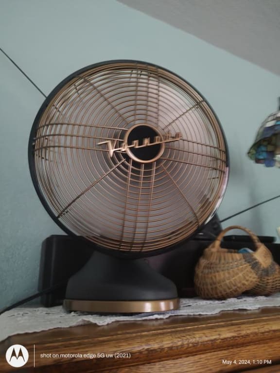 Vornado Silver Swan Alchemy Oscillating Vintage Fan, Gunmetal, Medium ...