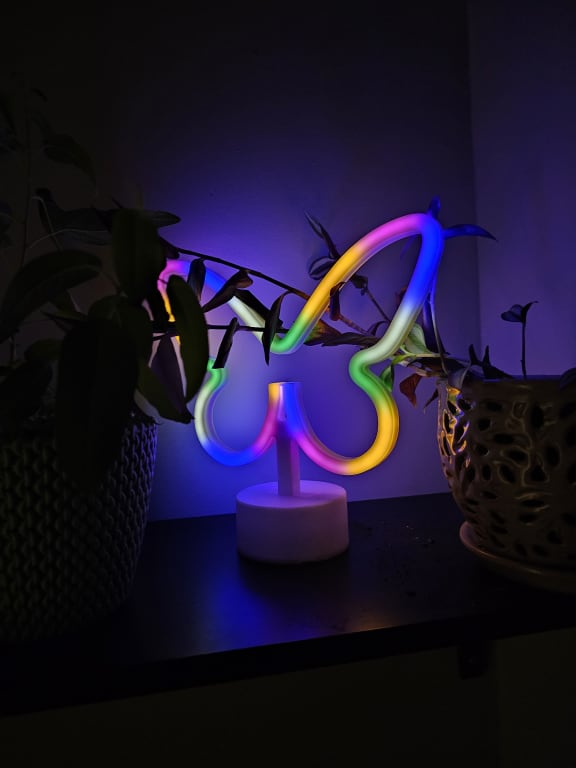 Butterfly Multicolored LED Neon Stand