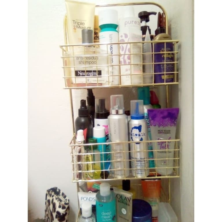 DesignStyles Gold Plated 4 Basket Standing Caddy - Bed Bath & Beyond - 30678159