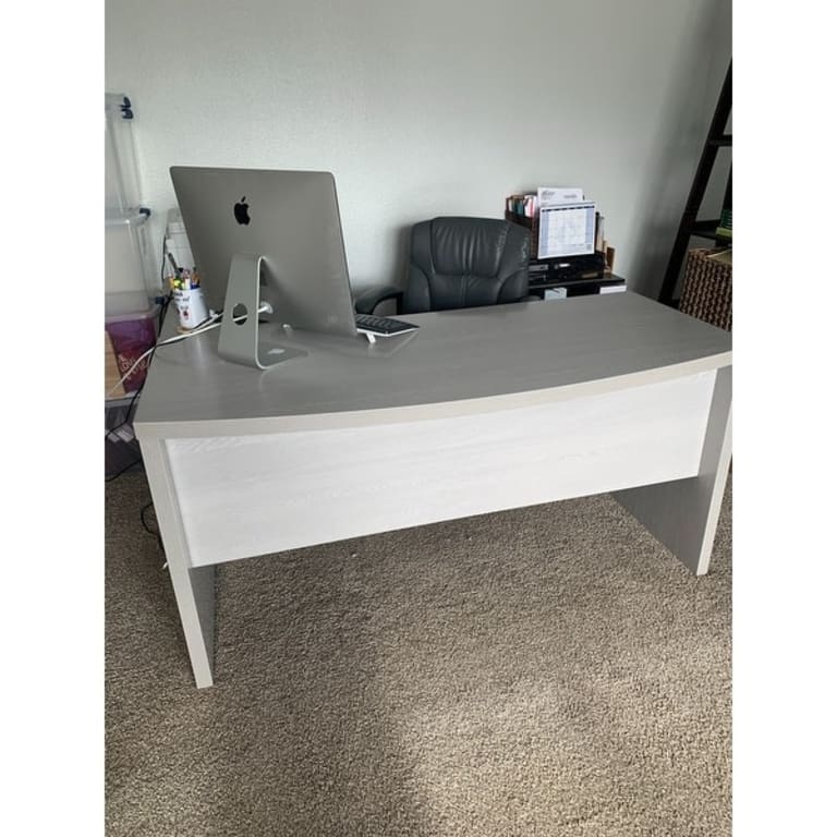 Echo L Shaped Bow Front Desk by Bush Business Furniture - On Sale - Bed ...
