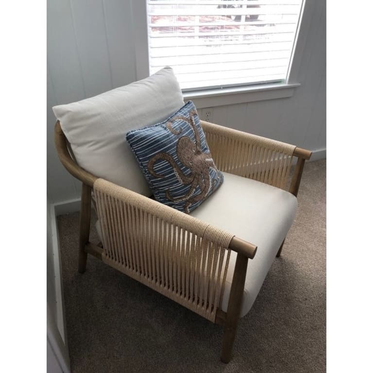 Lynn Accent Chair with Braid Wood Arm - On Sale - Bed Bath & Beyond ...