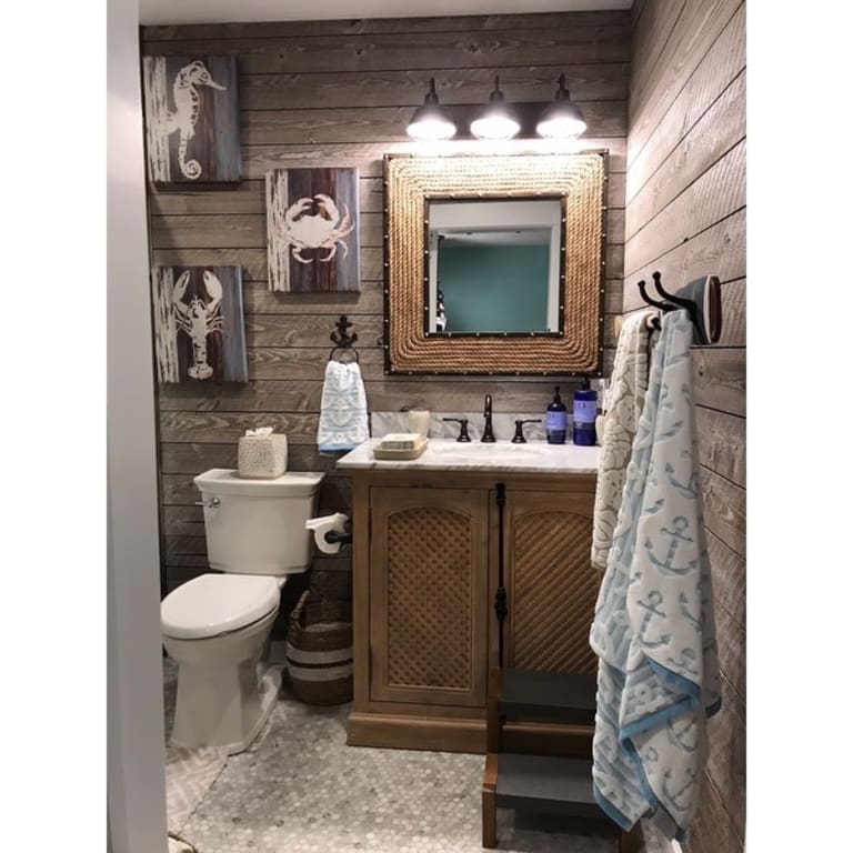 Rustic Style 36-inch Natural Stone Top Single Sink Bathroom Vanity ...